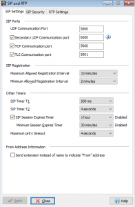 Zultys SIP communication ports configuration - Vatacom