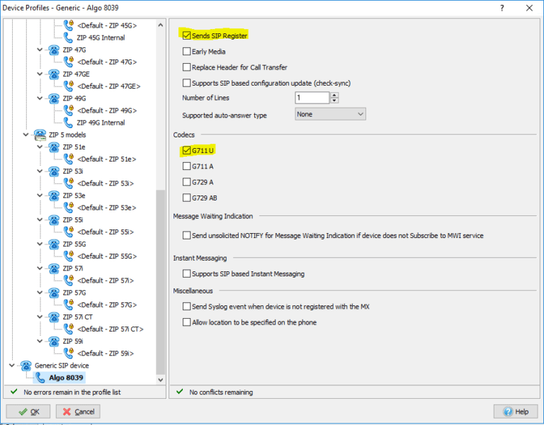 Configure a generic SIP device on Zultys phone system - Vatacom